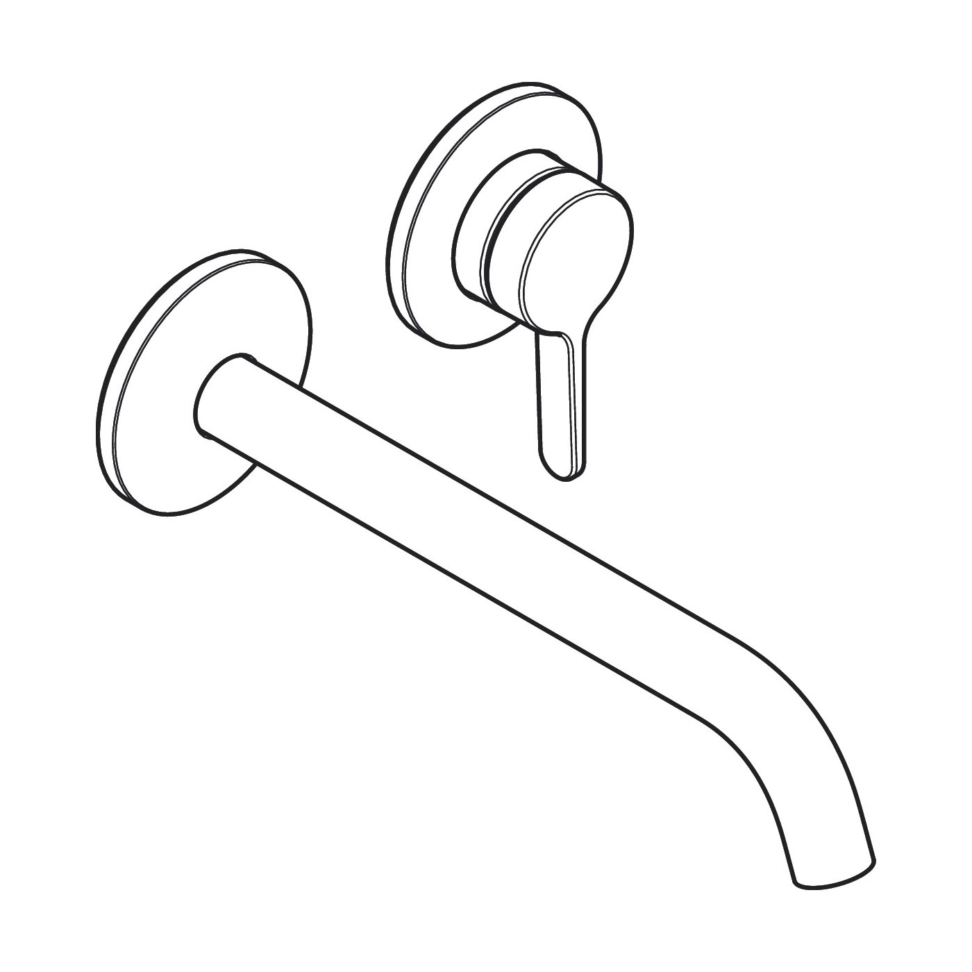 AXOR One handlaugartæki Burstað svart króm - Ísleifur